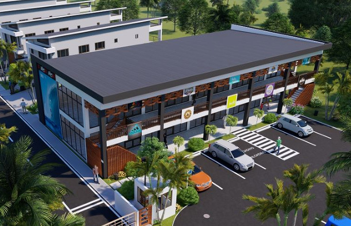 Q235B Q355B Steel Structure Shopping Mall / Two Storey Steel Frame Building