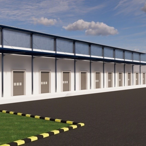 C/Z-Section Steel Purlin Metal Warehouse With Color Steel Sheet Wall