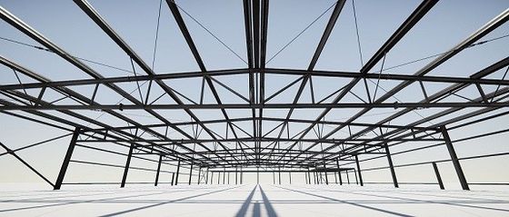 Optional Lift Steel Structure Warehouse With C/Z-Section Steel Purlin