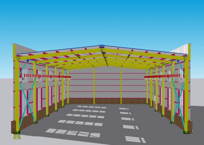 Waterproof Steel Structure Workshop Fabricated Steel Portal Frame ...